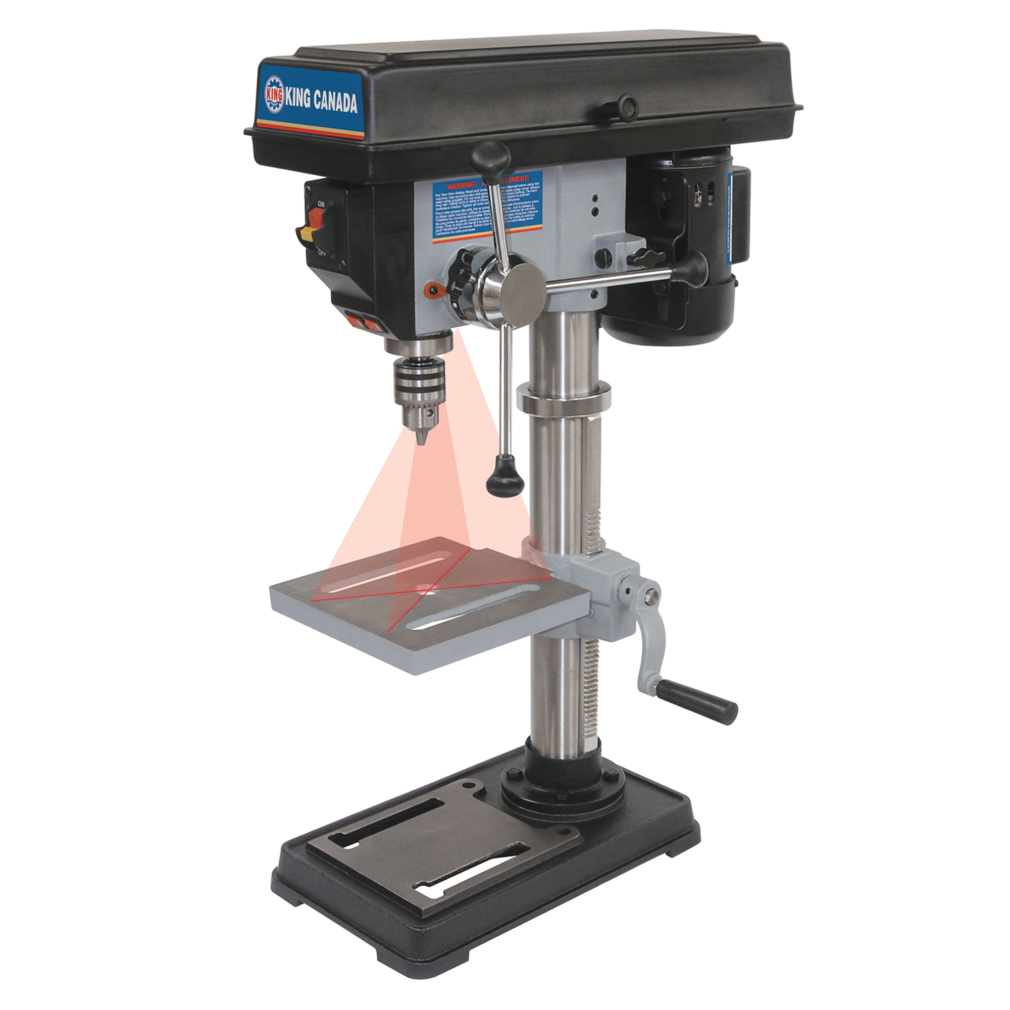 Perceuse à colonne 10 po avec guide à laser double | Matério