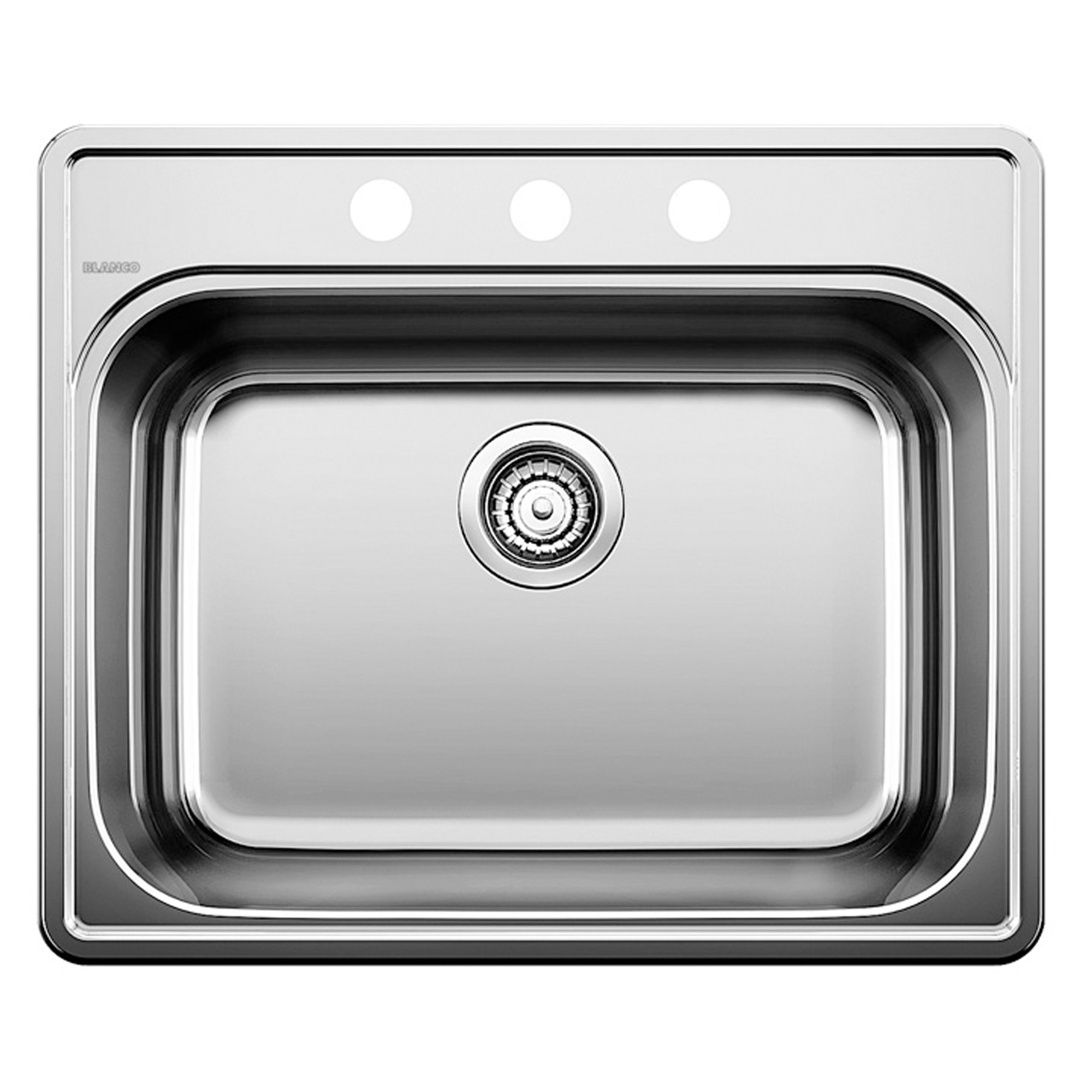 Évier simple en acier inoxydable au fini chromé brossé Essential 1 ...