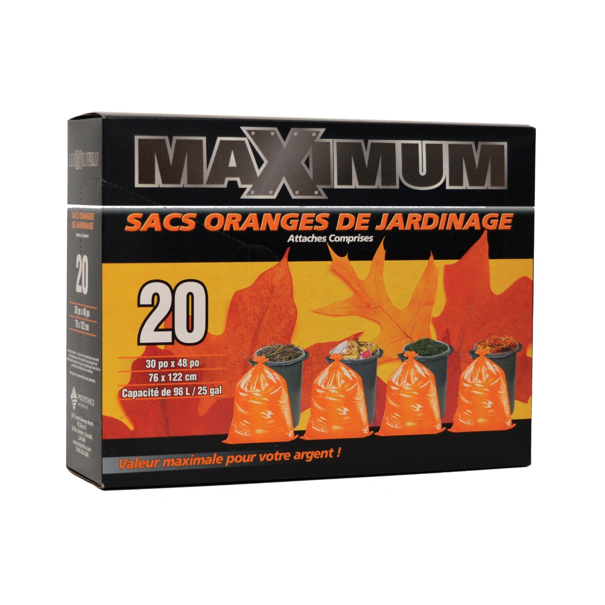 Sacs à feuilles orange | Matério