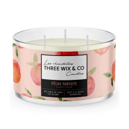 Chandelle à 3 mèches Pêche Parfaite Three Wix & Co | Matério