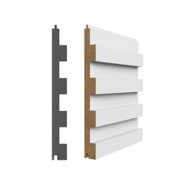 Lambris Creno-S en MDF avec apprêt blanc Interbois | Matério