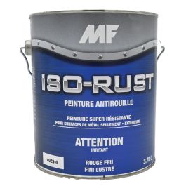 Peinture antirouille rouge feu très lustré Iso-Rust Peintures MF | Matério