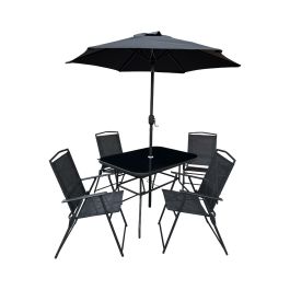 Ensemble patio en métal noir Pompei | Matério