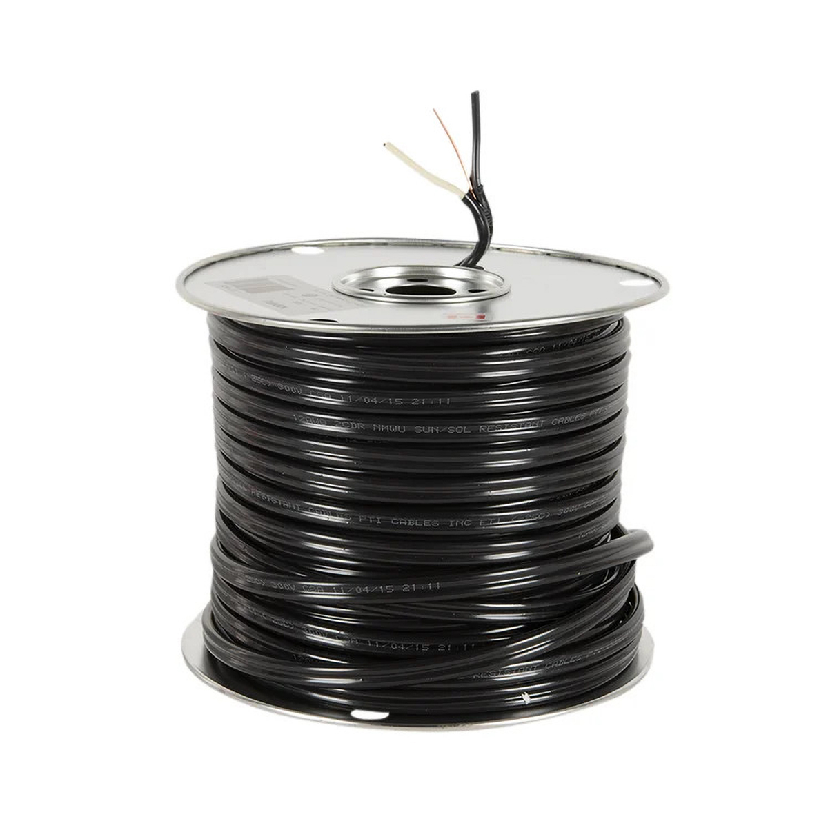 Fil électrique d'extérieur 2/12 NMWU noir Cables Pti | Matério