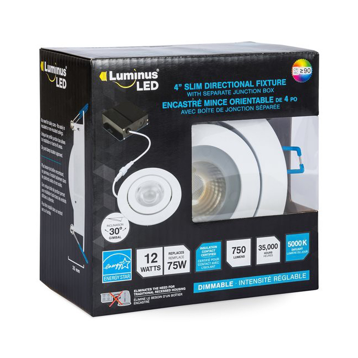 Luminaire encastré DEL 4 po Luminus | Matério