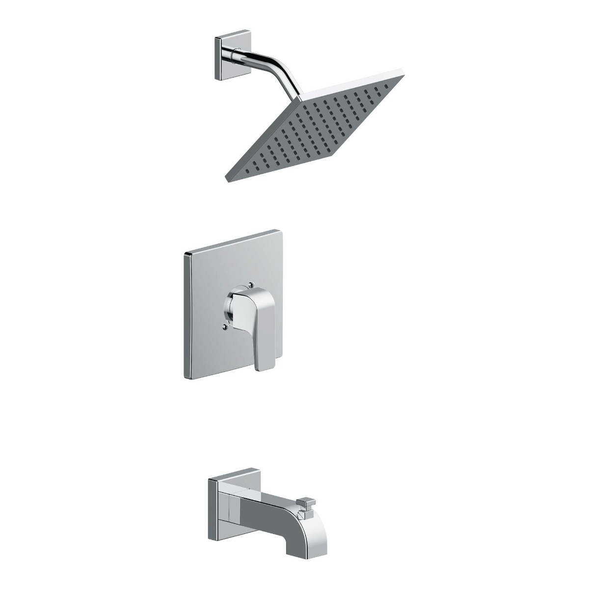 Robinet bain-douche chrome Level Edge Taymor | Matério