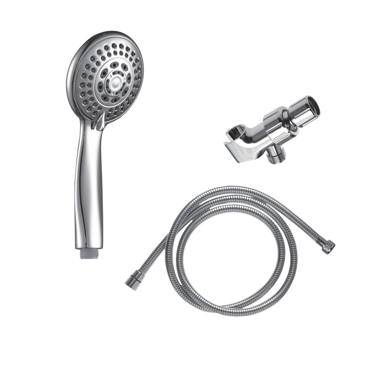 Ensemble de douche téléphone chromé à 5 réglages | Matério