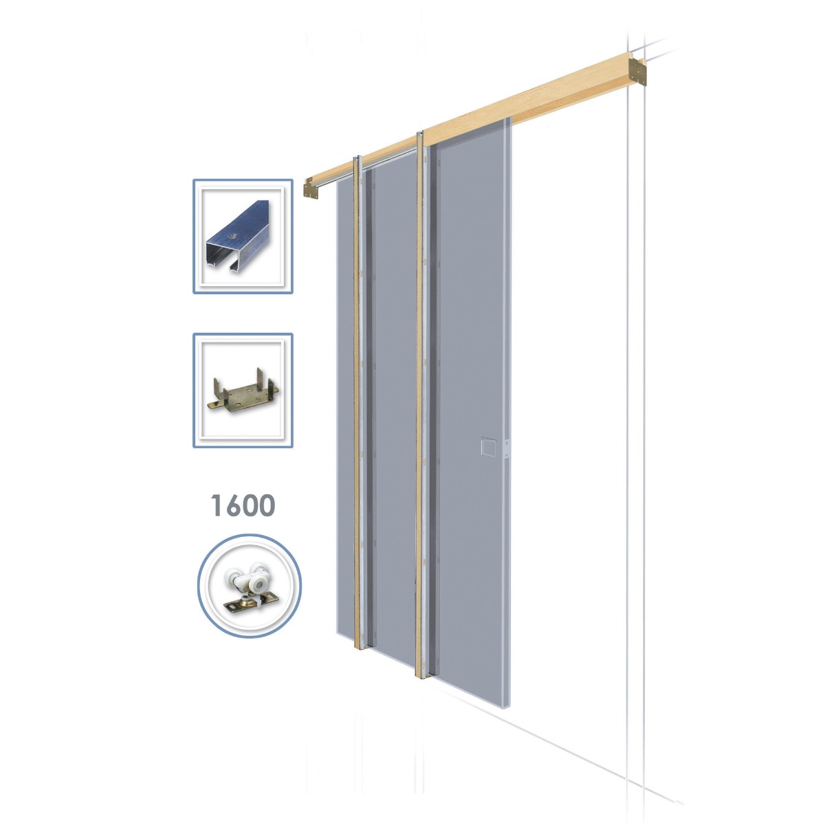 Bâti de porte escamotable non-assemblé 1600 LARGEUR 24 po À 36 po | Matério