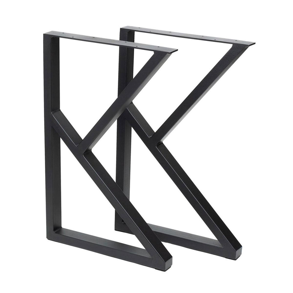 Ensemble de 2 pattes noires pour bureau Bois Maron | Matério
