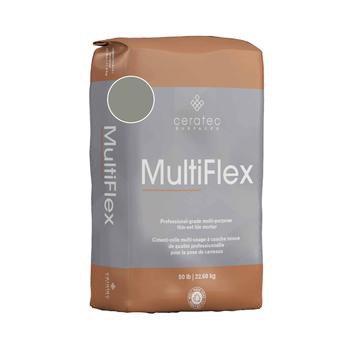 Ciment-colle multi-usage à couche mince gris MultiFlex | Matério