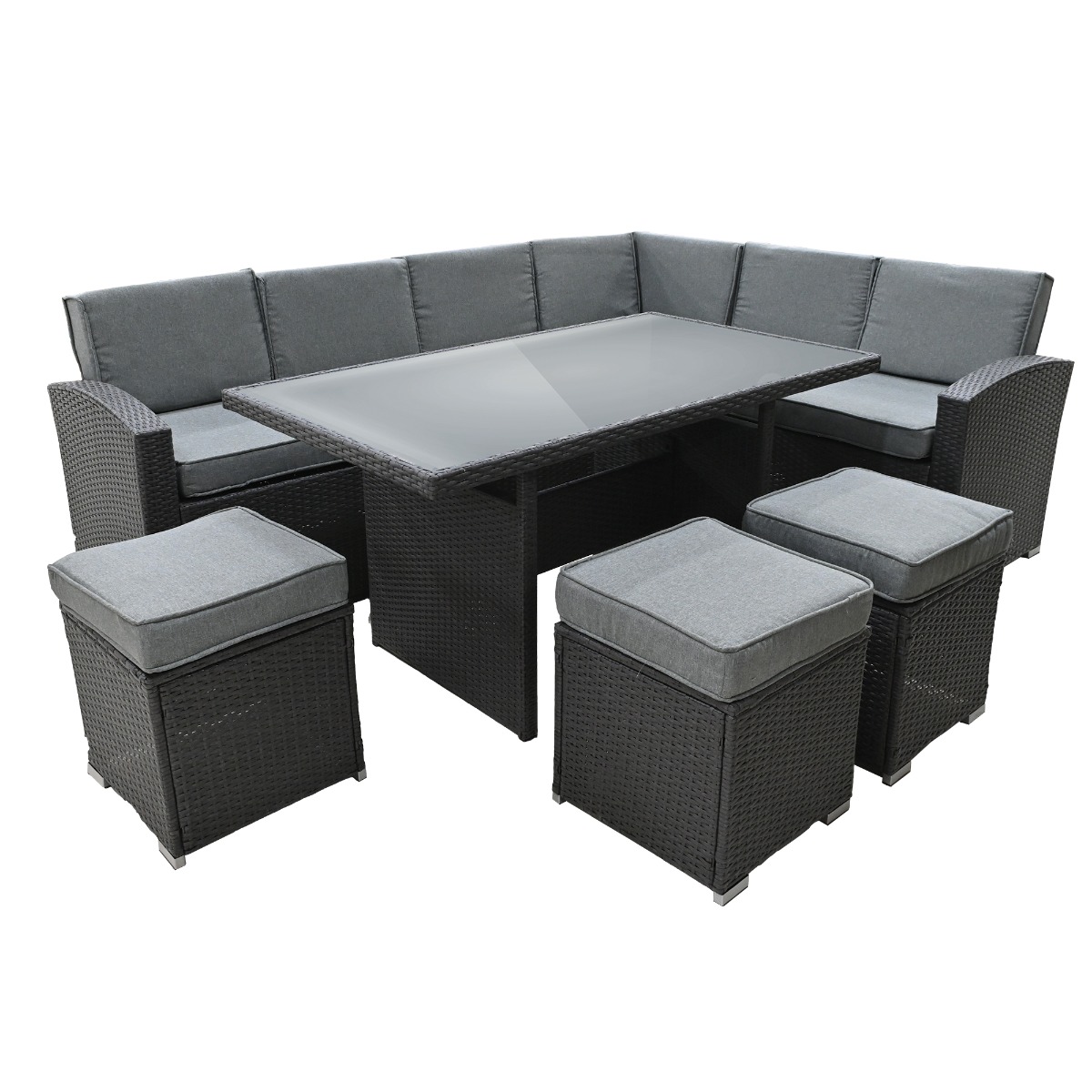 Ensemble à dîner en rotin Exotica Moss | Matério