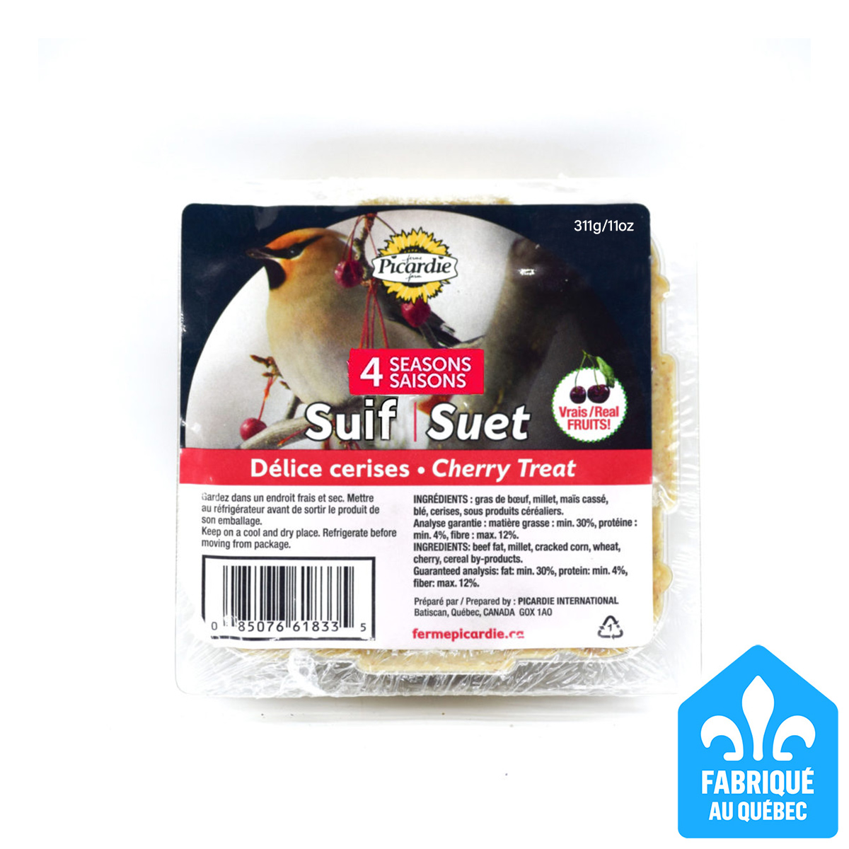 Suif Délice Cerises pour oiseaux Ferme Picardie | Matério