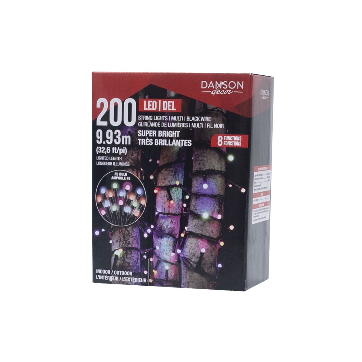Jeu de 200 lumières F5 DEL multicolore Danson Decor | Matério
