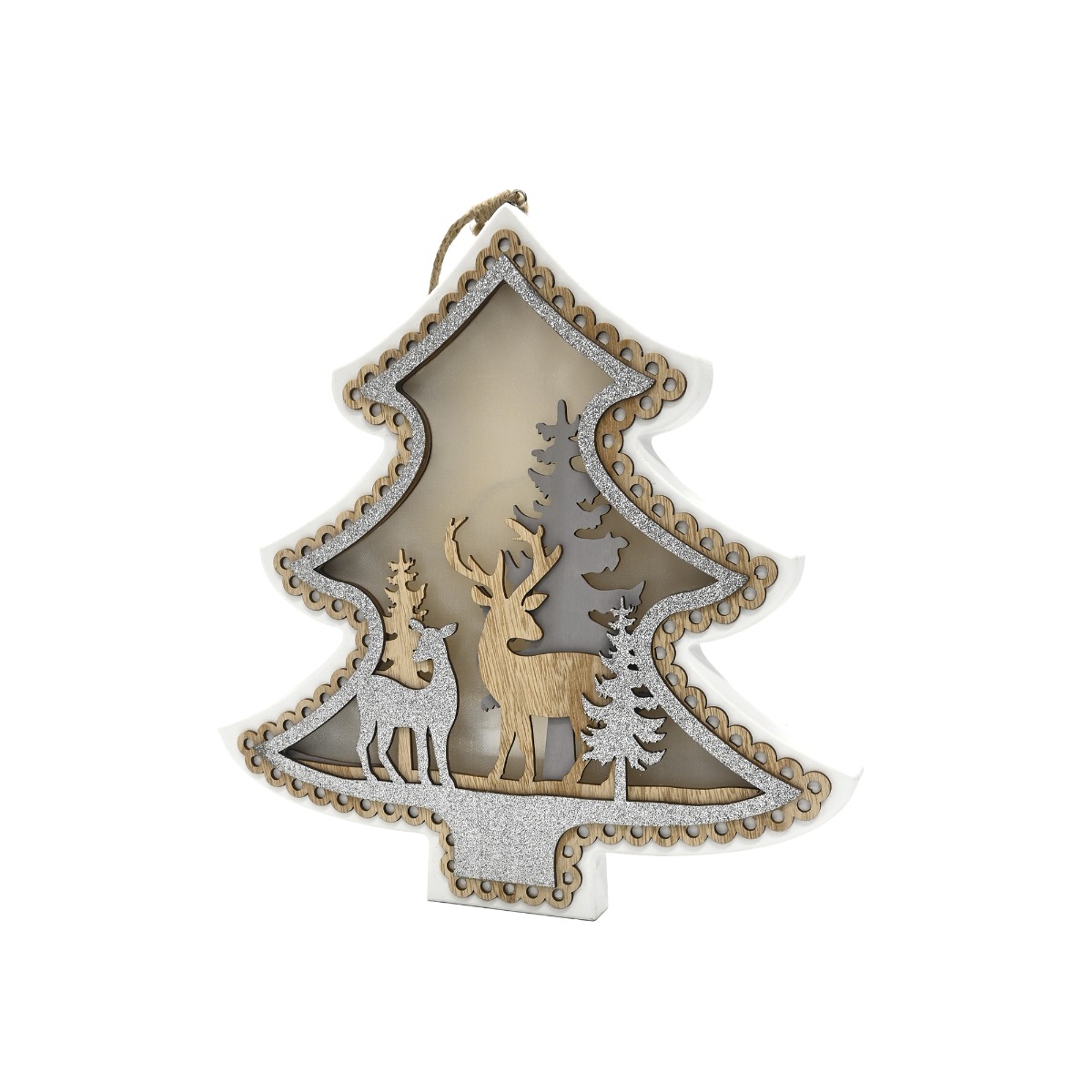 Décoration en bois illuminée à suspendre Danson Decor | Matério