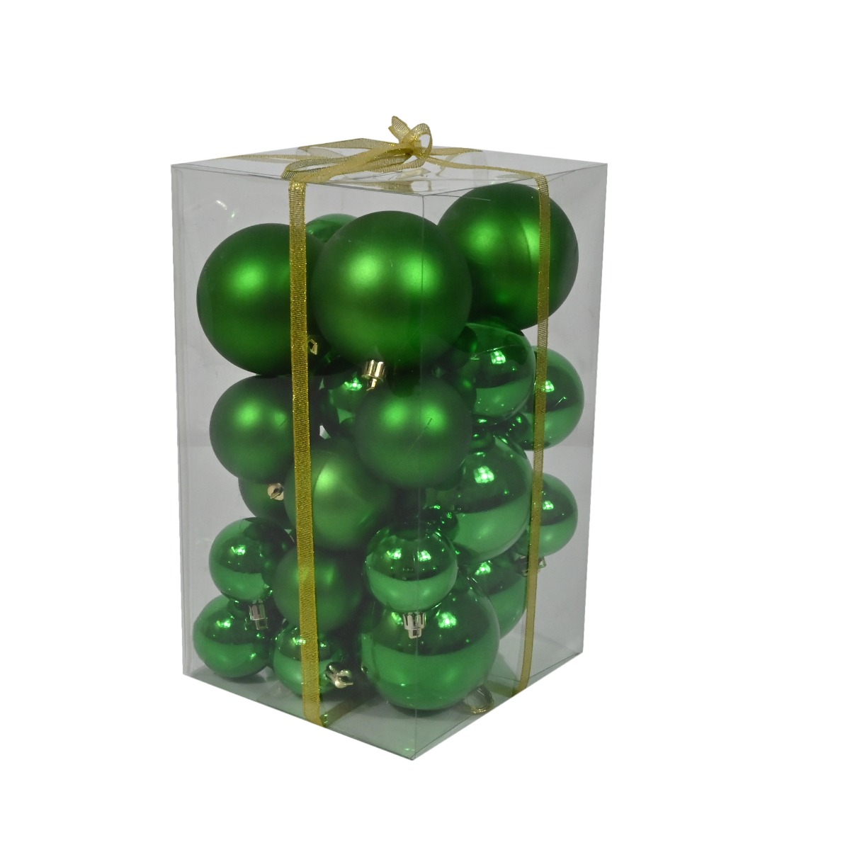 Ensemble de 27 boules de Noël vert foncé | Matério